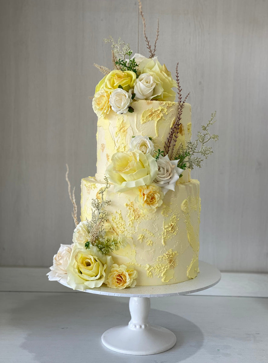 2 tier forever lemon tones - 3 sizes – Lushcups Designer Cupcakes