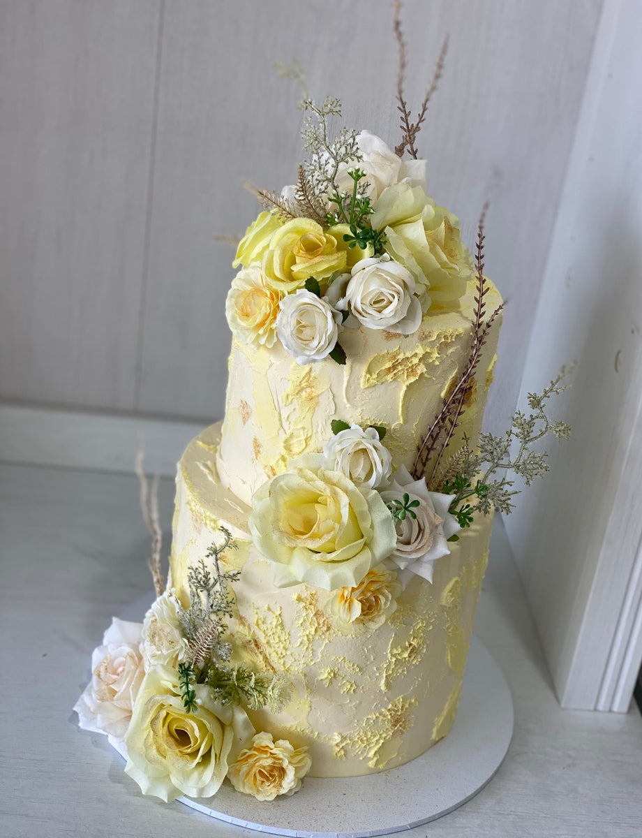2 tier forever lemon tones - 3 sizes – Lushcups Designer Cupcakes
